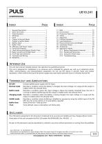 UB10.241 - PULS GmbH - PDF Catalogs | Technical Documentation | Brochure