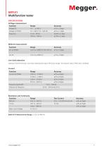 MFT-X - MEGGER - PDF Catalogs | Technical Documentation | Brochure