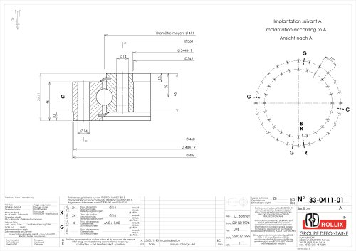 Rollix slewing rings catalogue English version - DEFONTAINE - ROLLIX ...