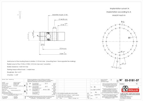 Rollix slewing rings catalogue English version - DEFONTAINE - ROLLIX ...