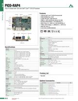 Pico-ITX SBC - PICO-RAP4 - AAEON - 13th Generation Intel® Core™ / Intel® Core™ i7-1370PE / Intel ...