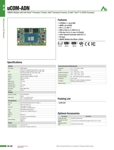 EMB-APL1 - AAEON - PDF Catalogs | Technical Documentation | Brochure