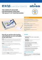 Exos Combined Gas O2 CO2 Leak Burst Analyzer Abiss - Anéolia - PDF ...