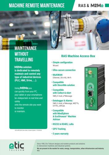 All ETIC TELECOM catalogs and technical brochures