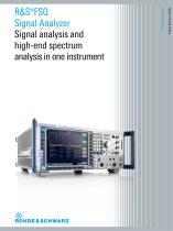 R&S®FSQ Signal Analyzer - Rohde Schwarz - PDF Catalogs | Technical ...
