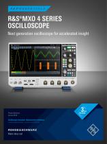 R&S®MXO 4 Oscilloscope - Rohde Schwarz - PDF Catalogs | Technical Documentation | Brochure