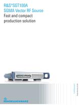 R&S®SGT100A SGMA Vector RF Source - Rohde Schwarz - PDF Catalogs ...