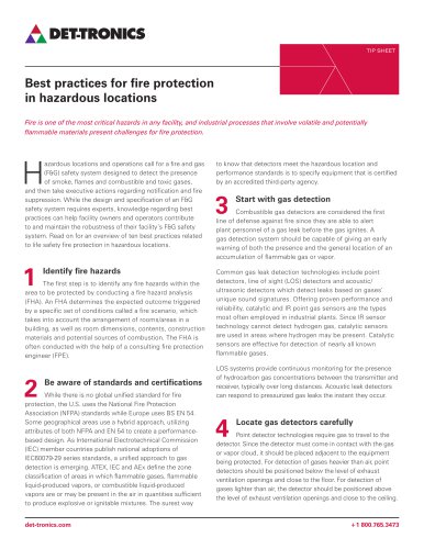 Det-Tronics Gas Detection Solutions Brochure - Detector Electronics Corp. (Det-Tronics) - PDF ...