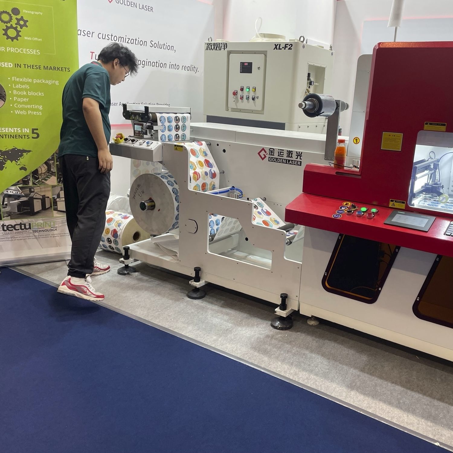 Máquina de acabamento a laser - TEC-LASER LC-350 - TECTUPRINT - de corte / linear / horizontal