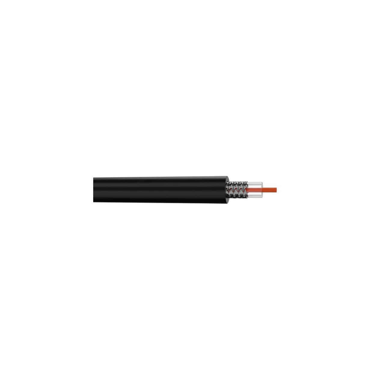 Cabo elétrico coaxial - RG 174 U - CAE GROUPE - em cobre / em aço / preto