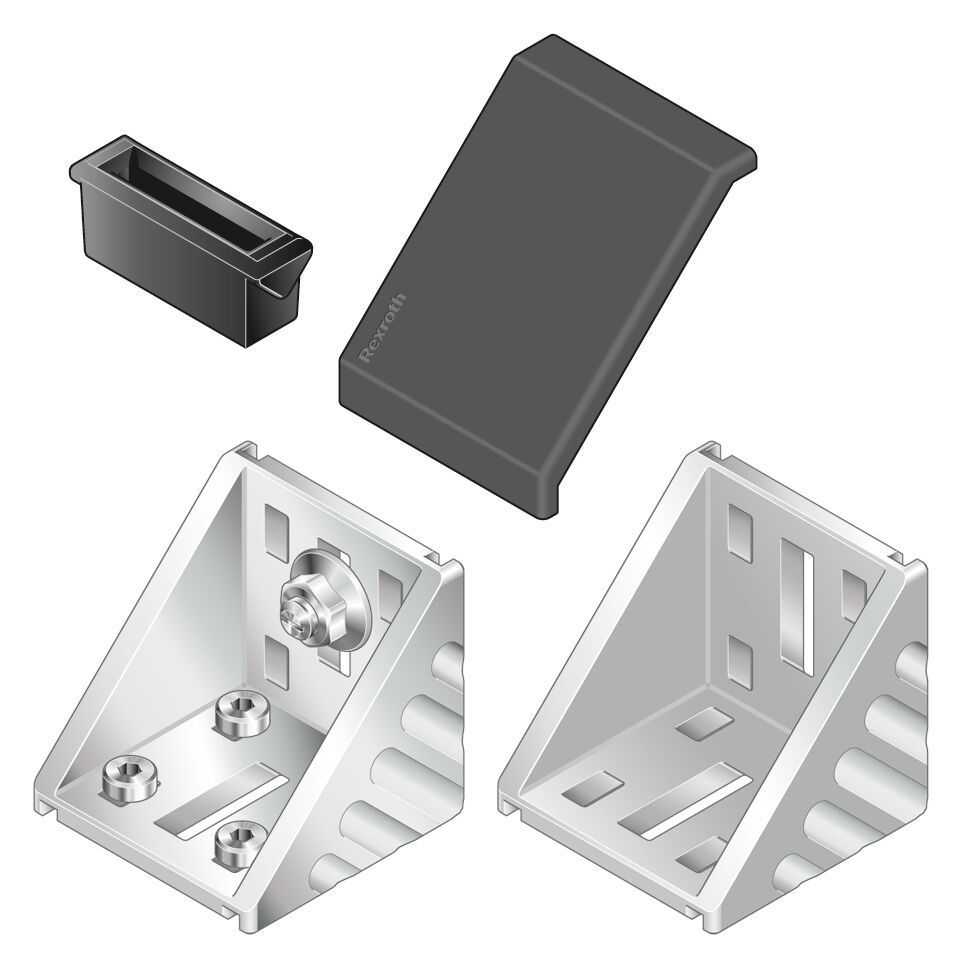 Suporte angular para montagem - 3842551611 - Bosch Rexroth - Assembly ...