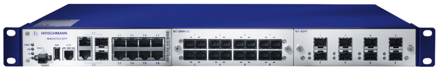 Switch de rede gerenciável - MACH100 - HIRSCHMANN - 24 portas / Gigabit ...