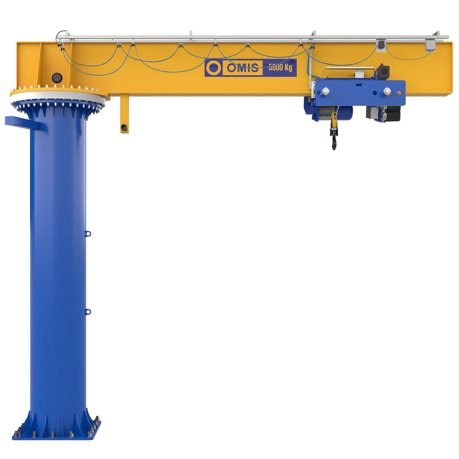 Guindaste de coluna - BE - OMIS - 360° / com controle elétrico / mecânico