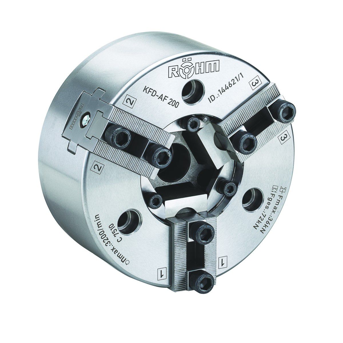 Placa de torno automática - KFD-AF - RÖHM GmbH - com 3 castanhas / com ...