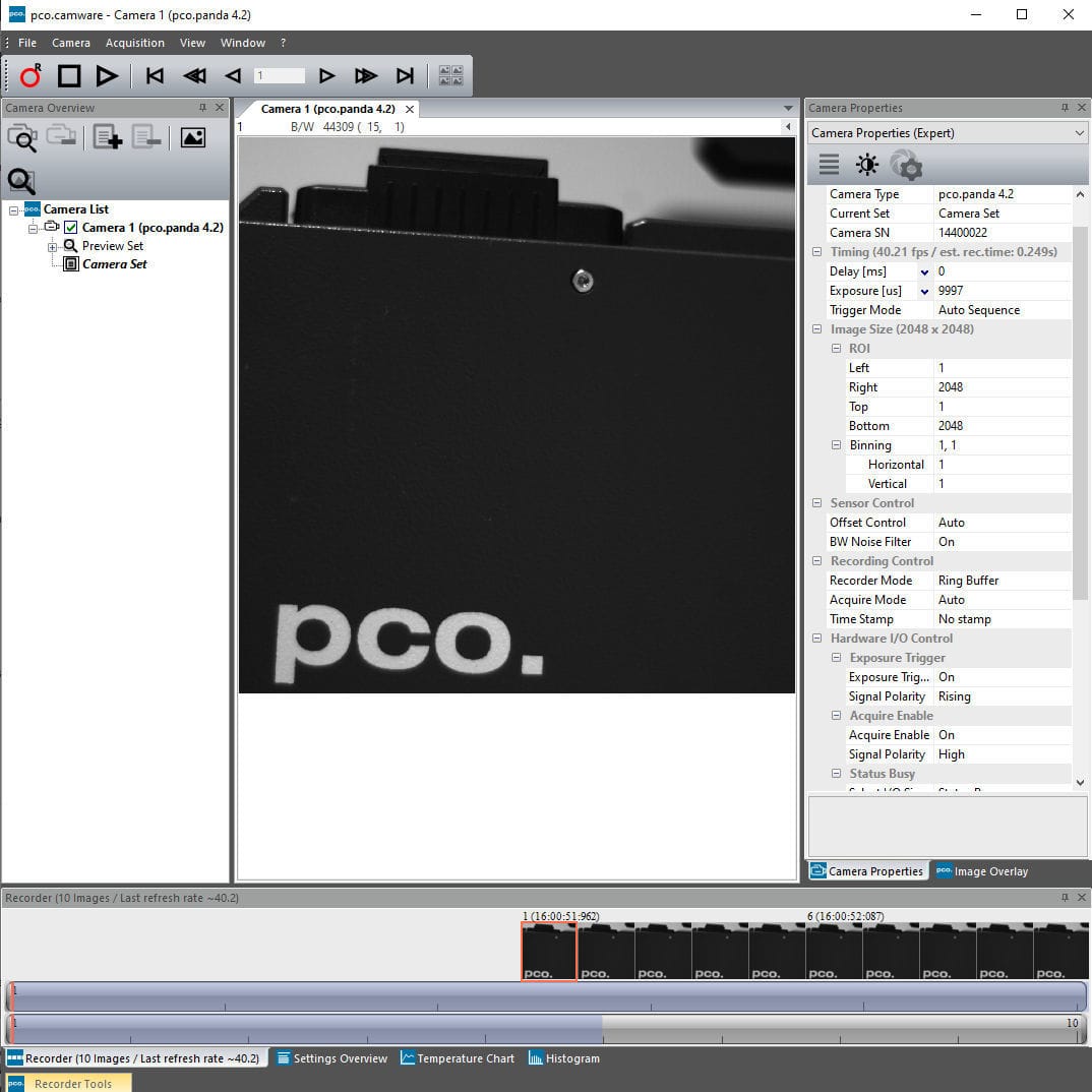 Software de controle - pco.camware - Excelitas Technologies - Omnicure ...