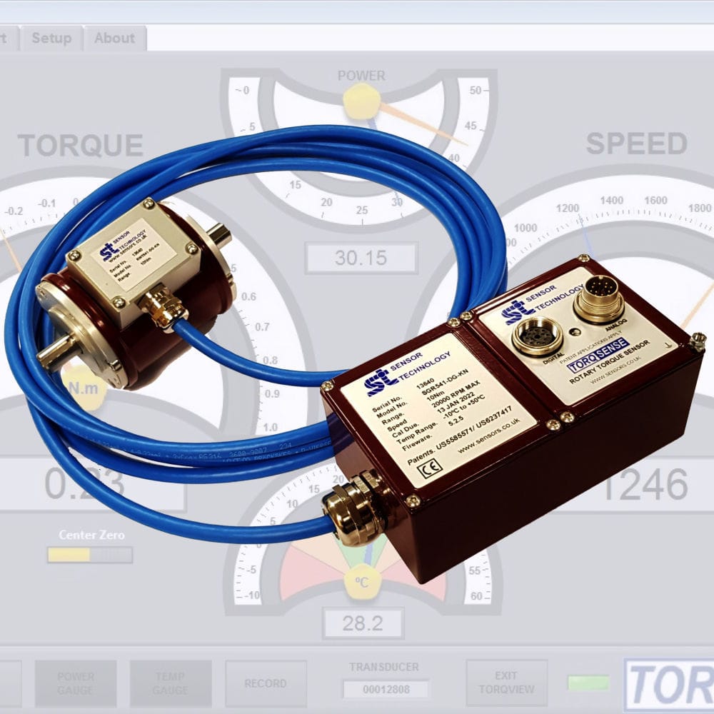 Transdutor de torque rotativo - SGR541 - Sensor Technology Ltd - RS-232 ...