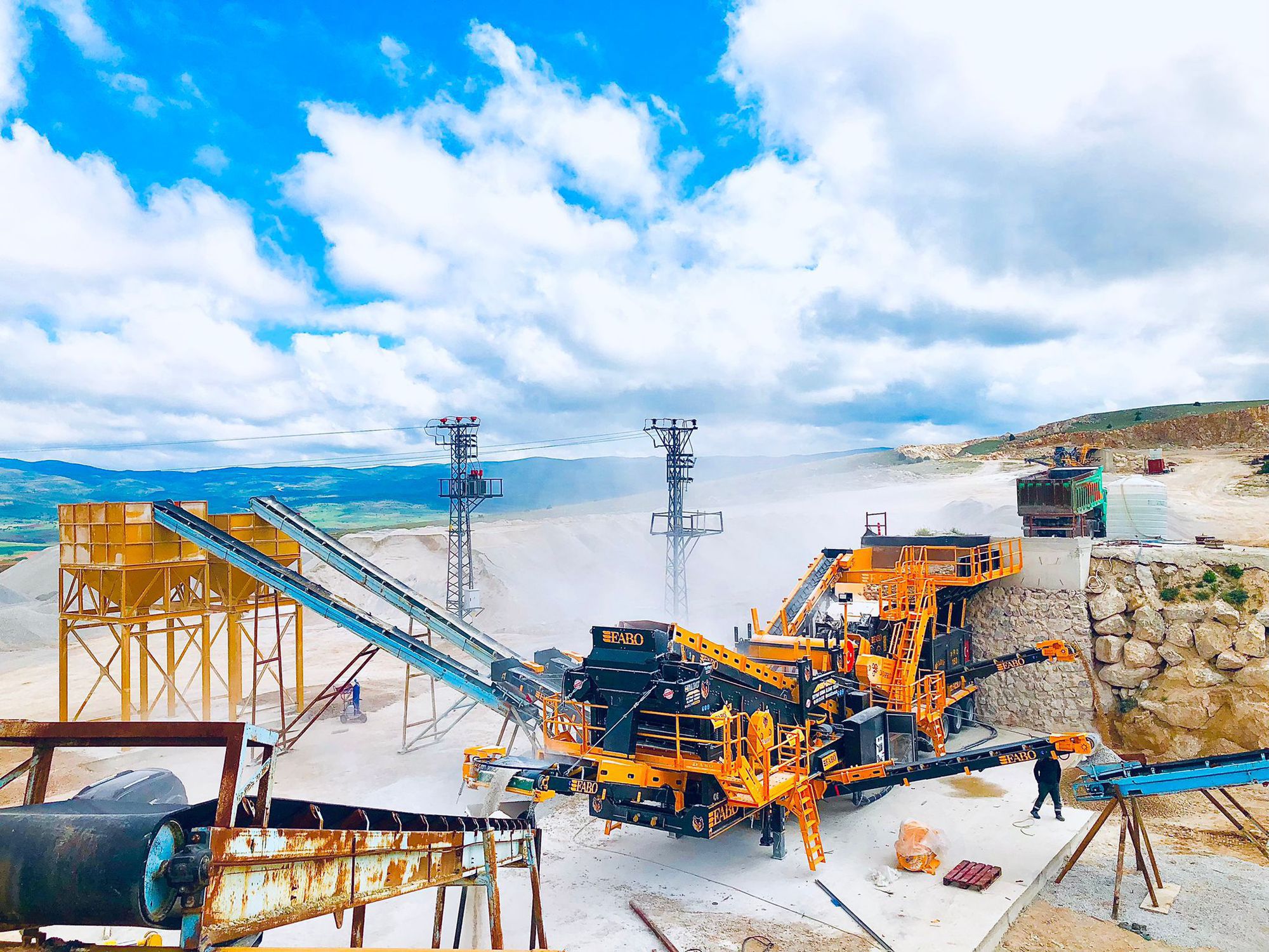 Planta de britagem e de peneiramento de impacto - PRO-150 - Fabo ...