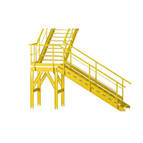 Escada fixa para ambiente externo - S - P-TREX - em PRFV / reciclável