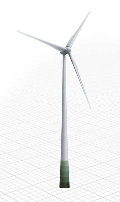 Turbina eólica de velocidade variável - 3 000 kW, 85 - 138 m | E-92/ ...