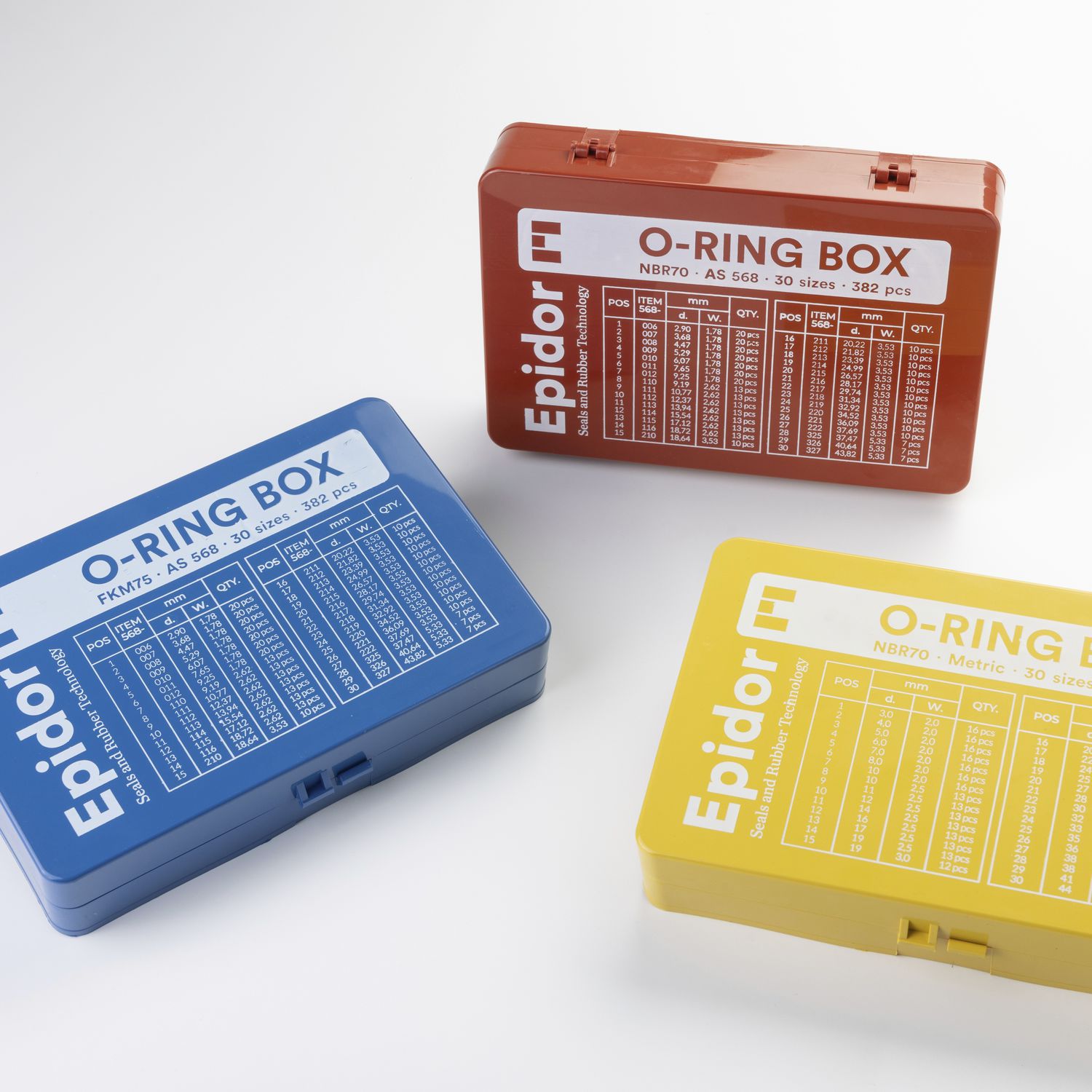 Conjunto de vedações O-ring - Epidor Seals & Rubber Technology - em NBR ...