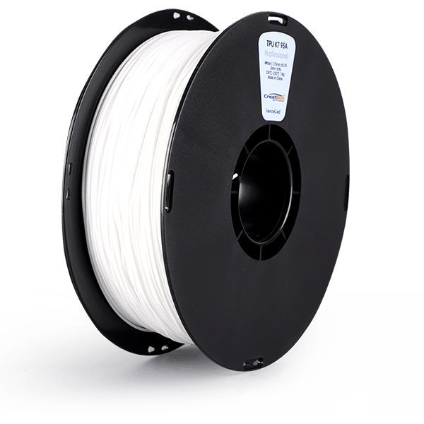 Filamento de TPU para impressora 3D - CreatBot - branco / flexível