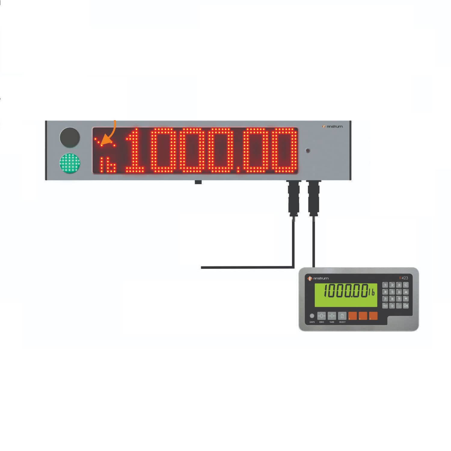 Display remoto - D841 - Rinstrum - de LED / numérico / para instalações ...