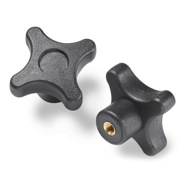 Manípulo com rosca - F186 - Boteco - tipo estrela / em poliamida / de latão