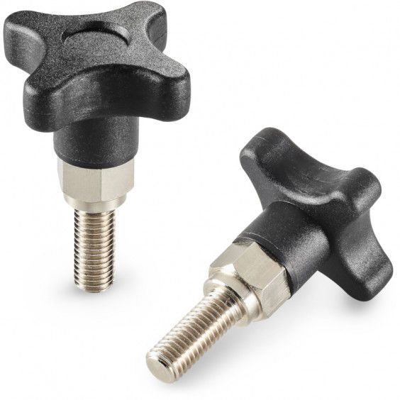 Manípulo com rosca - F270 - Boteco - tipo estrela / de latão / em poliamida