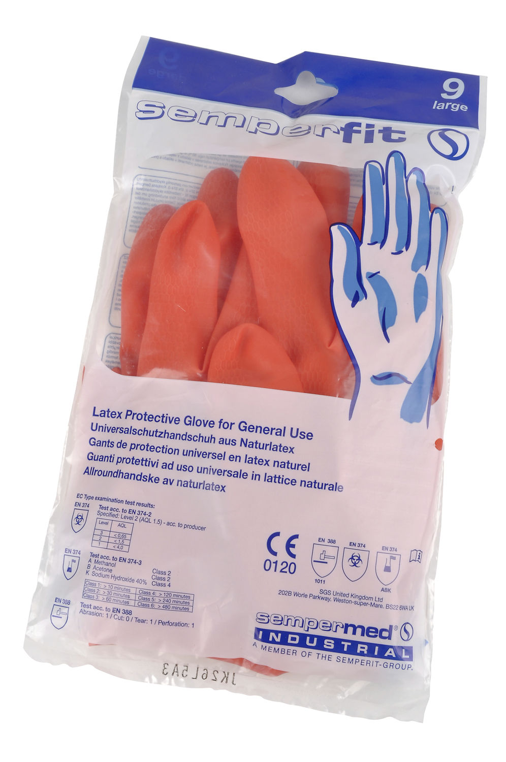 Luva de laboratório - Semperfit red - Sempermed - de proteção química ...