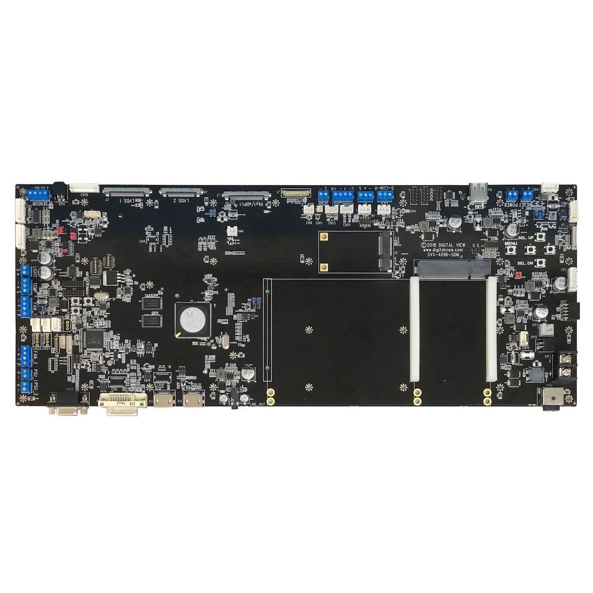 Placa controladora LCD - SVX-4096-SDM - Digital View - PCIe / RS-232 / USB