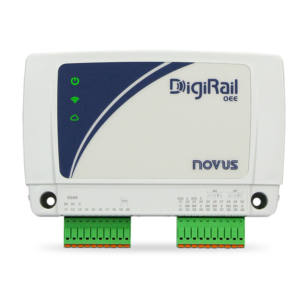 Sistema de entrada e saída digital - DigiRail OEE - Novus Automation - analógico / Ethernet ...