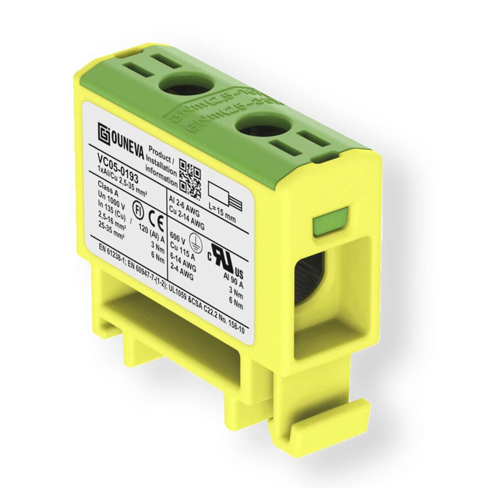 Borne de potência - VC05-0193 - ZELEC - para trilho DIN / com ligação ...