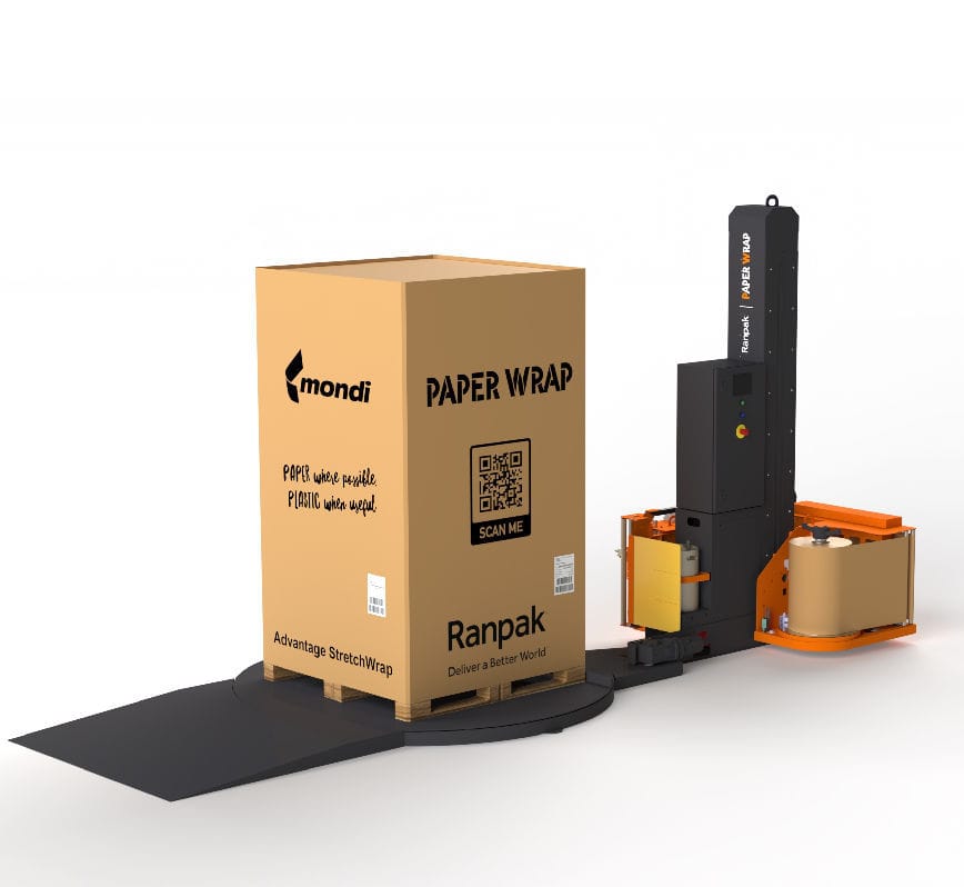 Envolvedora em papel kraft - PaperWrap - Ranpak BV - com plataforma giratória / automática ...