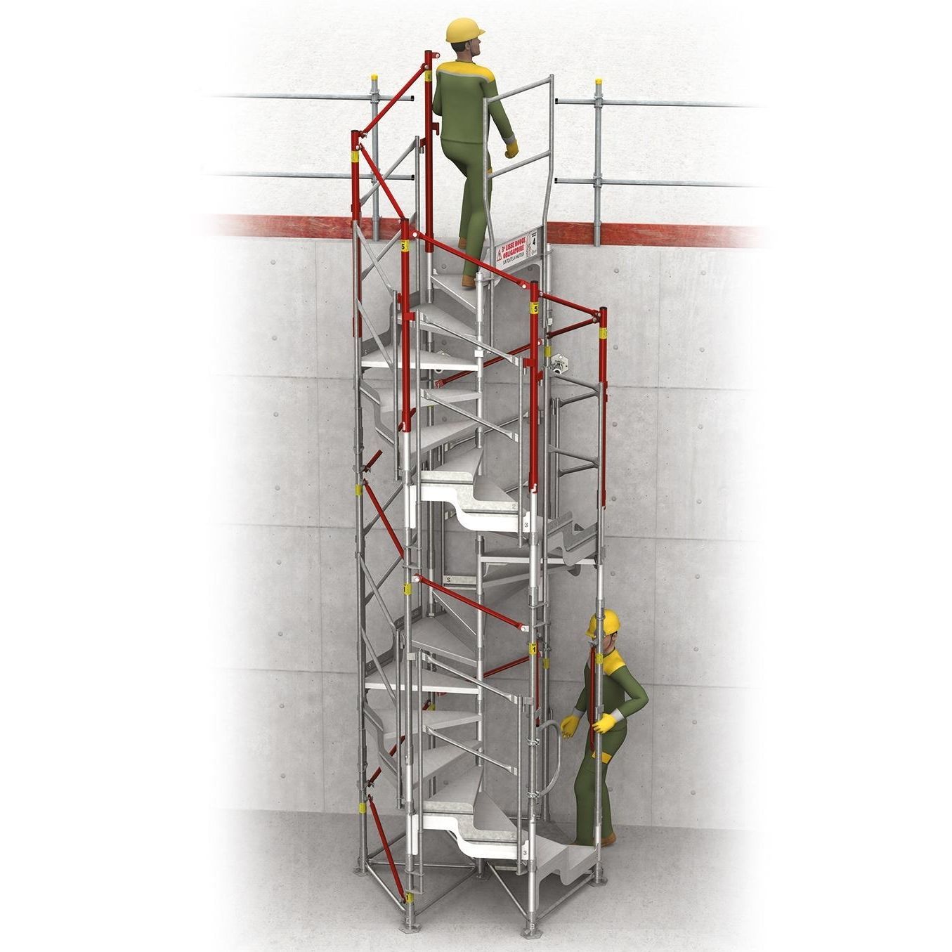 Escada fixa para ambiente externo - FORTAL - de alumínio / de obras