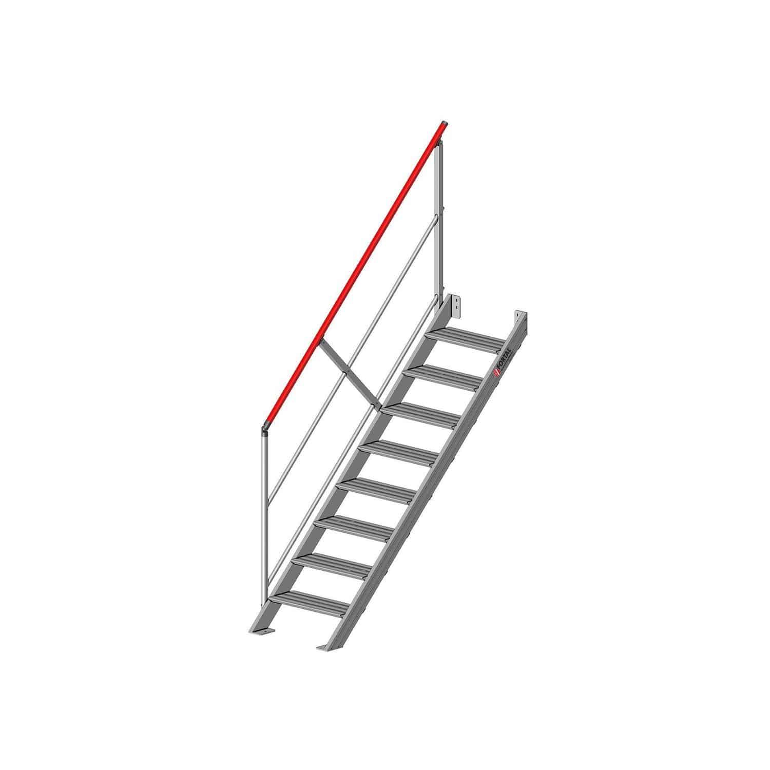 Escada fixa reta - F81145 series - FORTAL - de alumínio