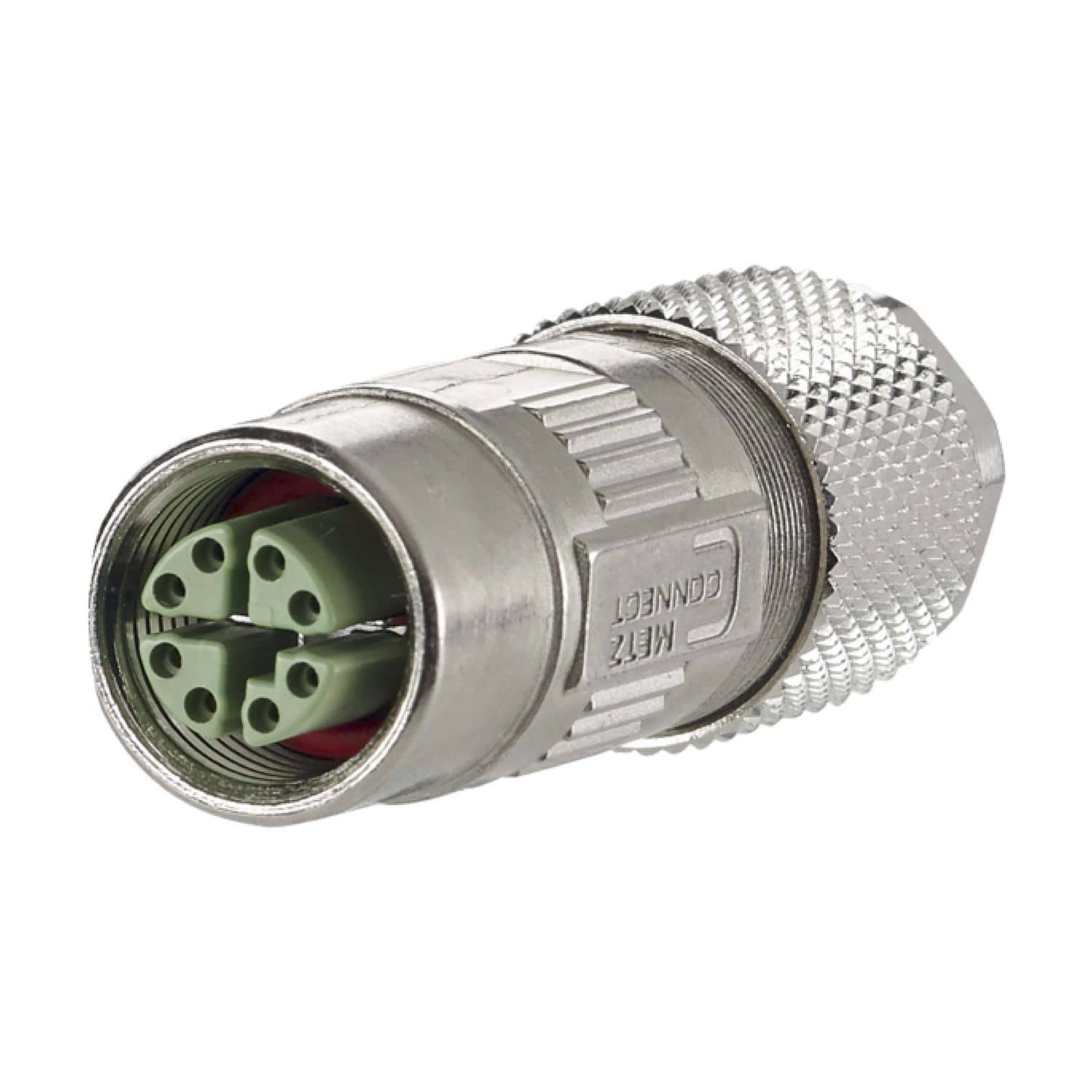 Conector de dados - MMF881A315 - METZ CONNECT - fêmea / M12 código X / 8 polos