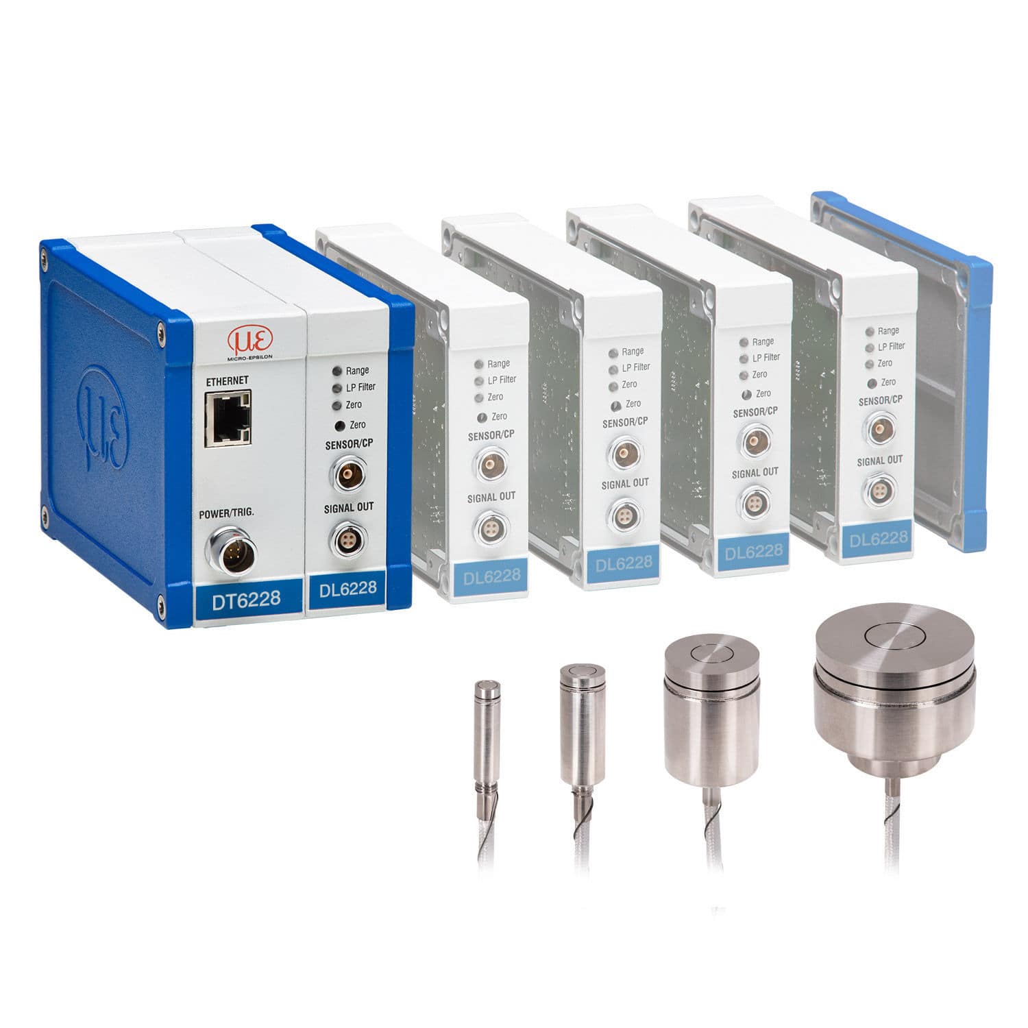 Sensor de deslocamento linear - capaNCDT 6228 - MICRO-EPSILON - sem contato / capacitivo / analógico