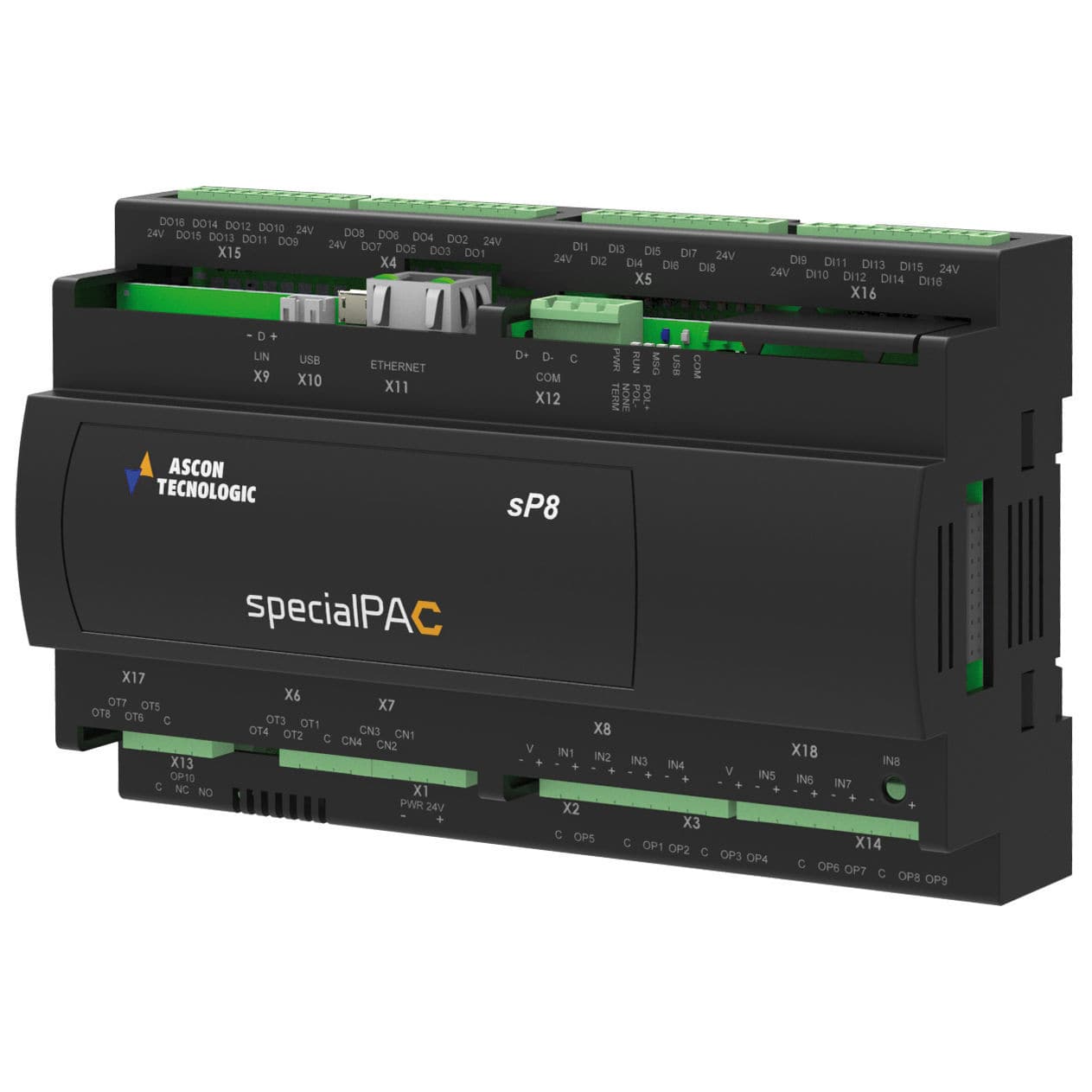 CLP multifuncional - SP8 - ASCON TECNOLOGIC - em trilho DIN / de 8 E ...