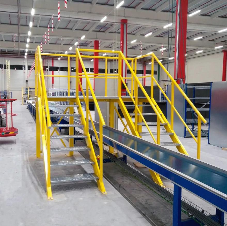 Escada fixa reta - TECRO - em aço / com degraus antiderrapantes