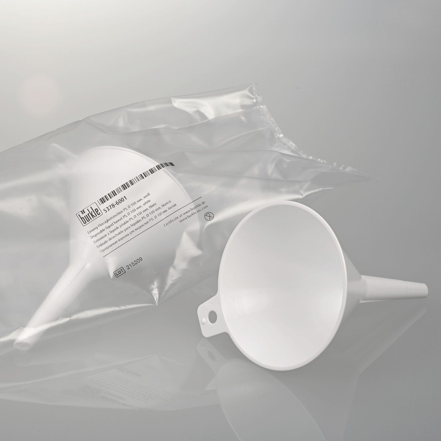 Funil para líquidos - 5378-6001 - Bürkle - descartável / para barril