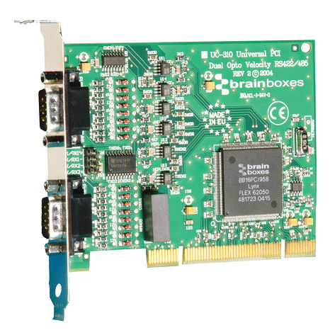 Placa de interface PCI - UC-310 - Brainboxes - serial / RS-485 / industrial