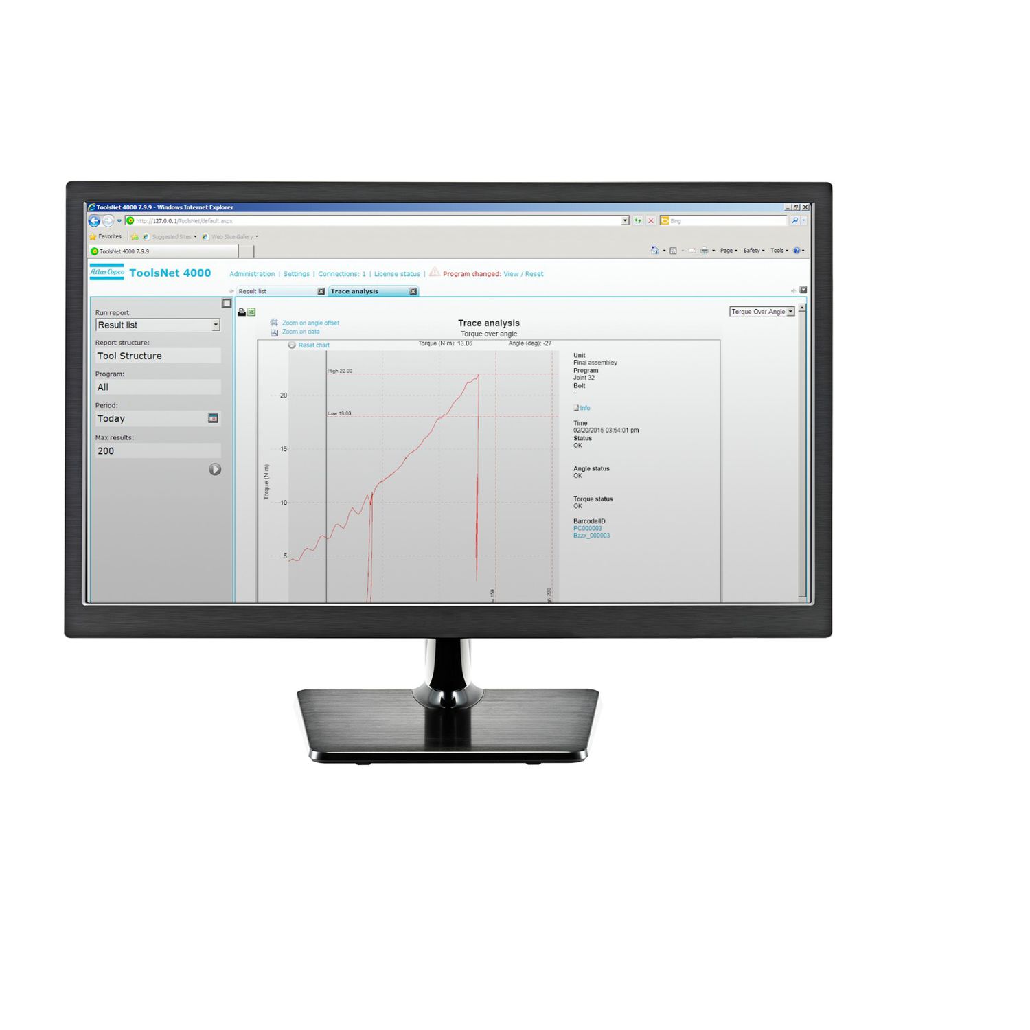 Software de monitoramento - ToolsNet 4000 - Atlas Copco Tools - de ...