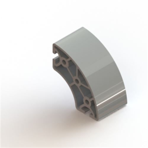 Perfil em alumínio - BASE08E0250 - elcom SAS - redondo / leve