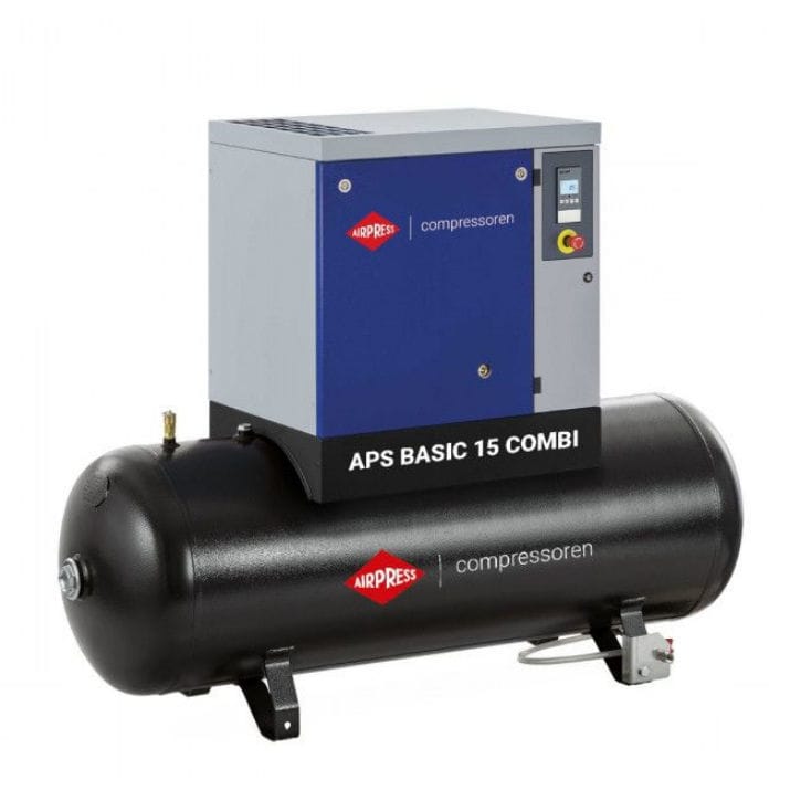 Compressor de parafuso - APS 15 Basic Combi - AIRPRESS - de ar / CA / estacionário