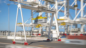 Guindaste de pórtico móvel - RTG / ARTG - Künz GmbH - para contêineres ...