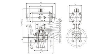 Válvula de esfera - 2533K series - Avcon Controls PVT. Ltd. - com acionamento pneumático / de ...