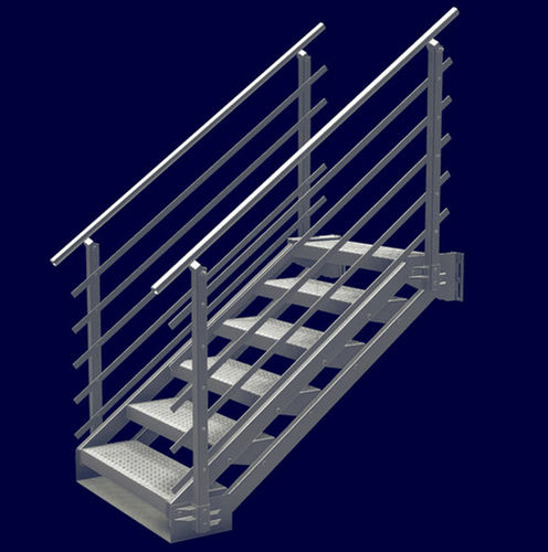 Escada fixa reta - Graepel - de aço galvanizado