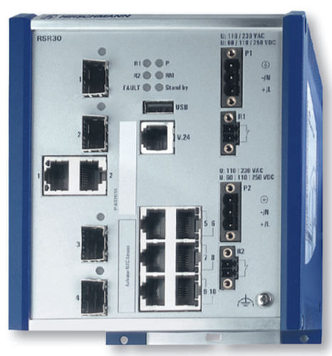 Switch de rede gerenciável - RSR - HIRSCHMANN - 6 portas / Gigabit ...