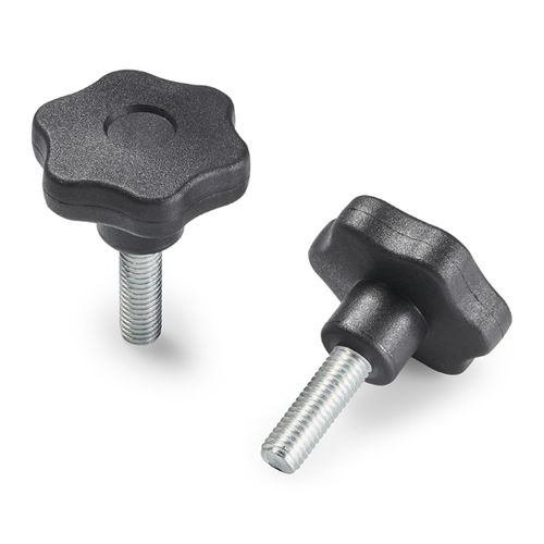 Manípulo serrilhado - F178 - Boteco - em estrela / em aço / em poliamida