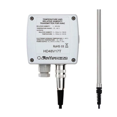 Sensor de umidade e temperatura relativa - HD48 series - Riels Instruments - com rosca / Pt100 ...